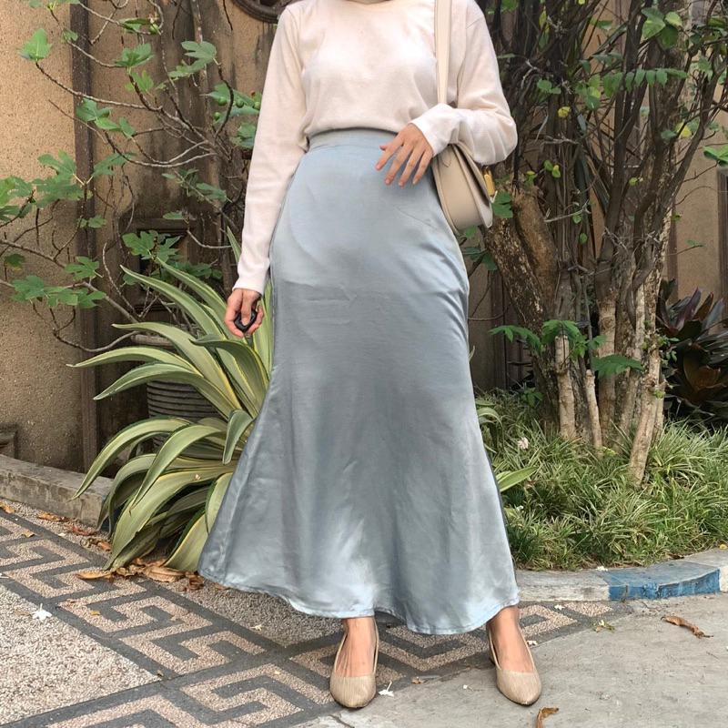 Jual Rok Satin / Satin Skirt / Rok duyung / Mermaid Skirt | Shopee ...