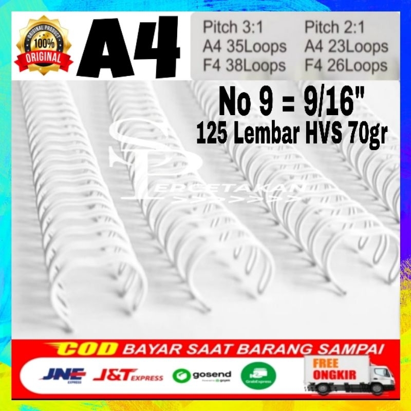 Jual ring kawat spiral A4 / kawat spiral 9/16 / kawat spiral box ...