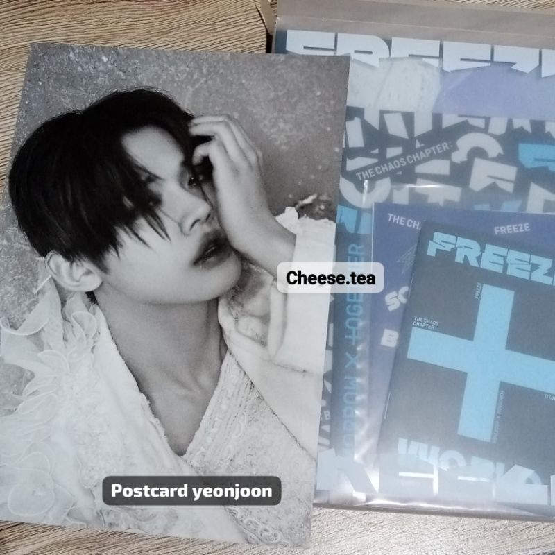 Jual TXT Album ONLY | The chaos chapter freeze | WORLD ver | Yeonjoon postcard | unsealed ...