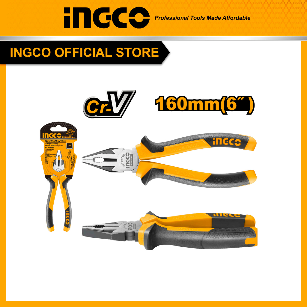 Jual (INGCO) - TANG KOMBINASI INDUSTRIAL 6" INGCO HCP28168 | Shopee ...