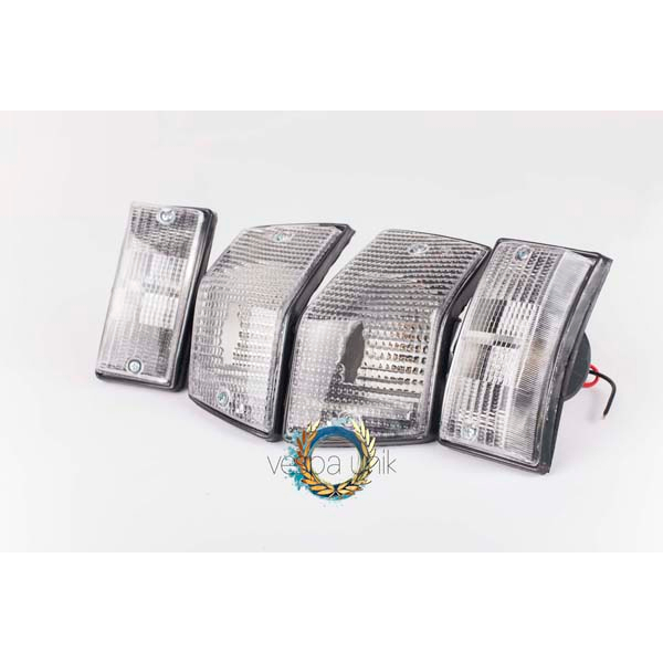 Jual Lampu Sign Sein Sen Set Vespa PX Mika Putih Bintik | Shopee Indonesia