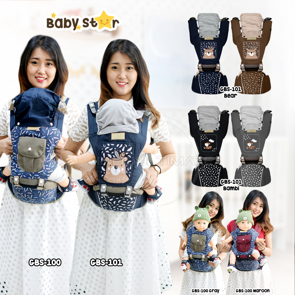 Jual BABY STAR Gendongan Hipseat Bayi + Topi GBS-100 Gendongan Bayi ...