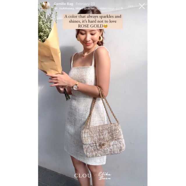 Jual Camille Bag Clou x Elika Boen (Rose gold) | Shopee Indonesia