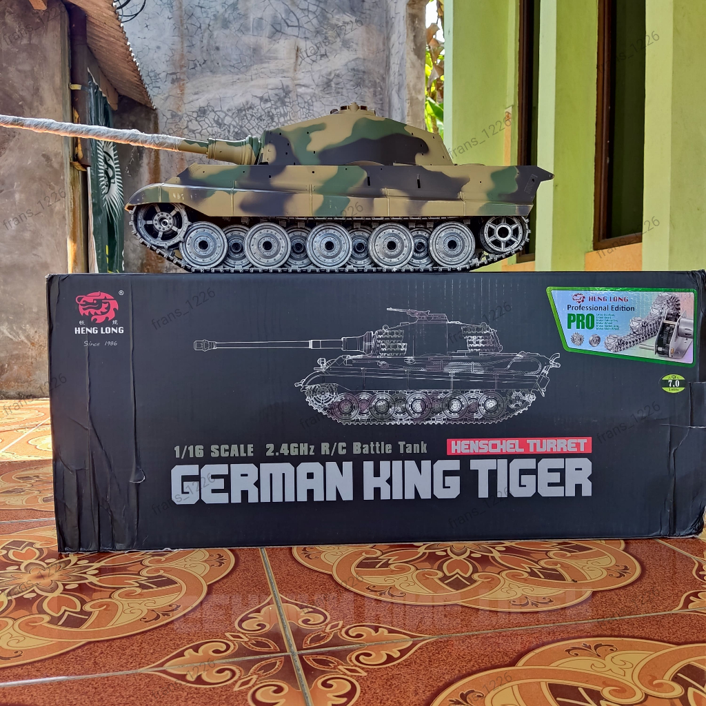 Jual 3888A-1 Rc Tank Heng Long Tiger 2 (King Tiger) 1/16 (Second/Ex Pajangan) | Shopee Indonesia