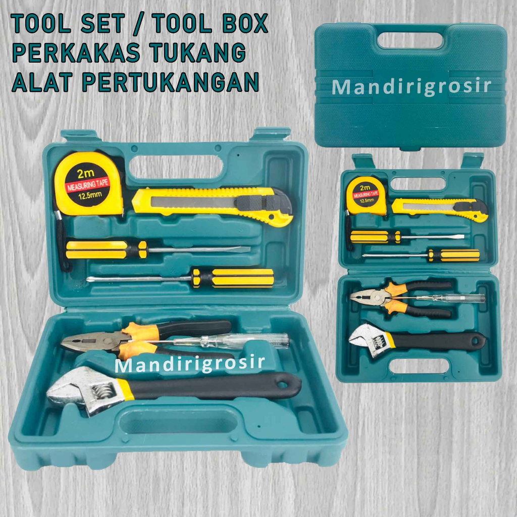 Jual Perkakas Tukang* Tool Box* Alat Pertukangan* Tool 1 Set | Shopee ...
