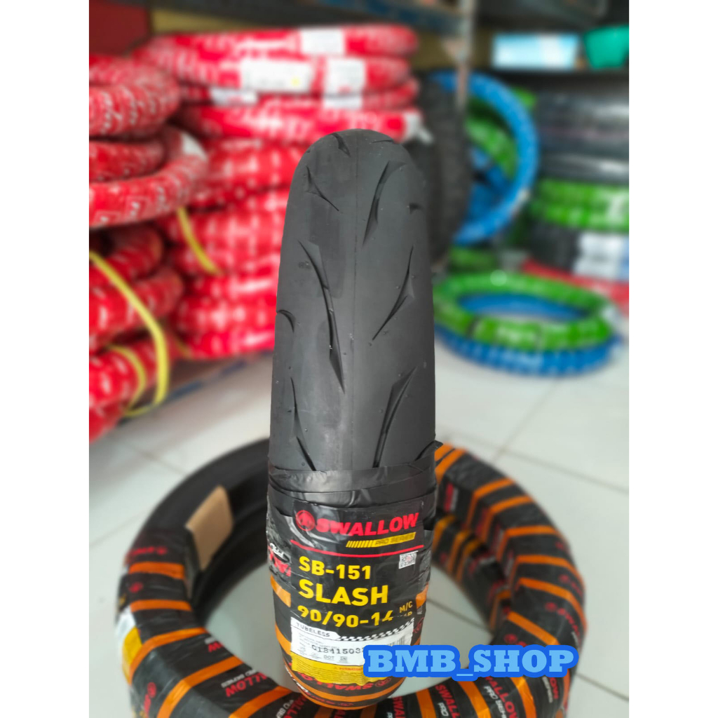Jual Ban Tubeless Soft Compound Swallow Slash SB 151 80/90 - 14 dan 90/90-14 ORI untuk motor ...