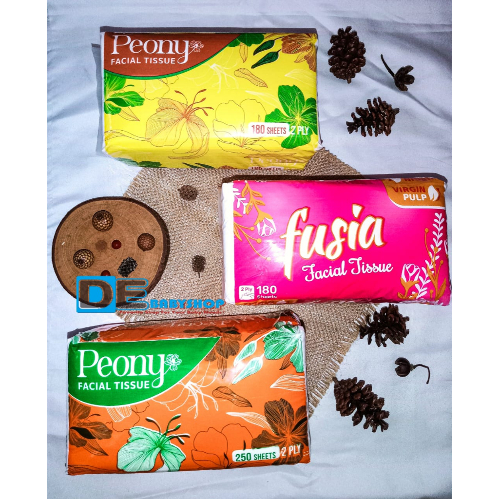 Jual Tissue Kering Peony 180sheet / fusia 180sheet / peony 250sheet ...