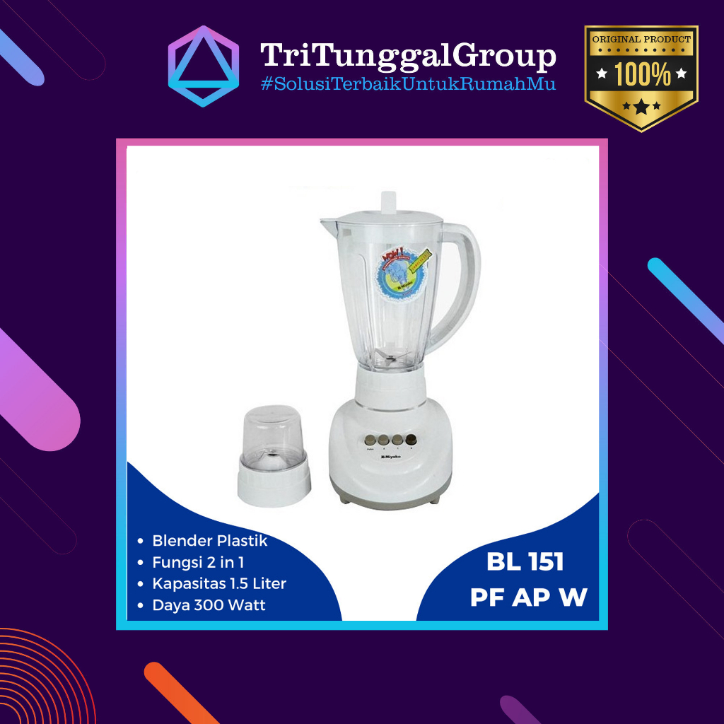 Jual (BAYAR DI TEMPAT) BLENDER MIYAKO BL-151 PF / BL-151PF / BL151PF ...