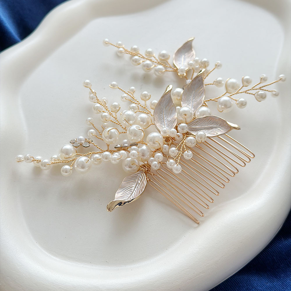 Jual Revera Premium Handmade Crystal and Pearl Hair Comb / Konde ...