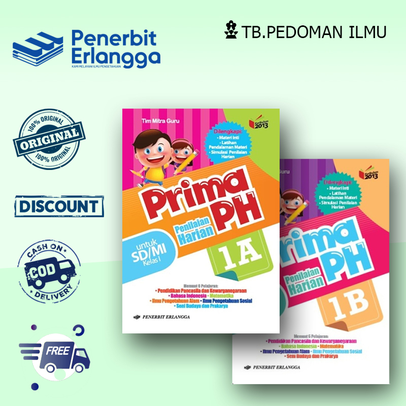 Jual Prima PH 1A 1B Kelas 1 SD Buku Soal Penilaian Harian Erlangga | Shopee Indonesia
