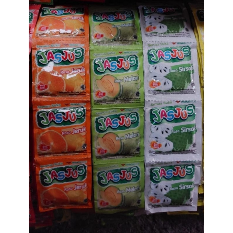 Jual Jasjus Aneka Rasa Varian Lengkap Rentengan Rencengan Isi 10 Sachet ...