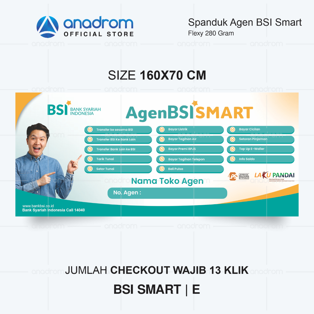 Jual Spanduk Atribut Wajib Agen BSI Smart | Banner Agen BSI Smart ...