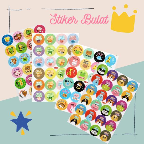 Jual STICKER BULAT - Mainan Edukasi Anak Stiker Kiss Cut Binatang Well ...