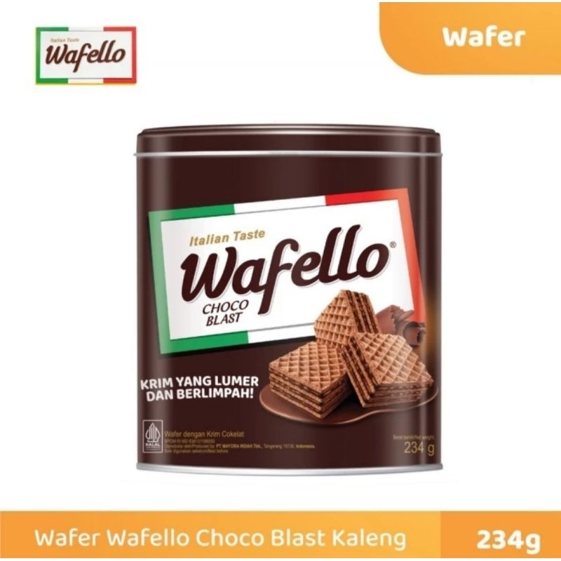 Jual wafer wafello choco kaleng 234gram | Shopee Indonesia