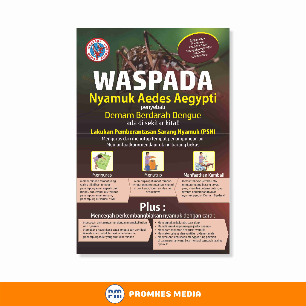 Jual Poster Kesehatan, Waspada DBD, Demam Berdarah | Shopee Indonesia