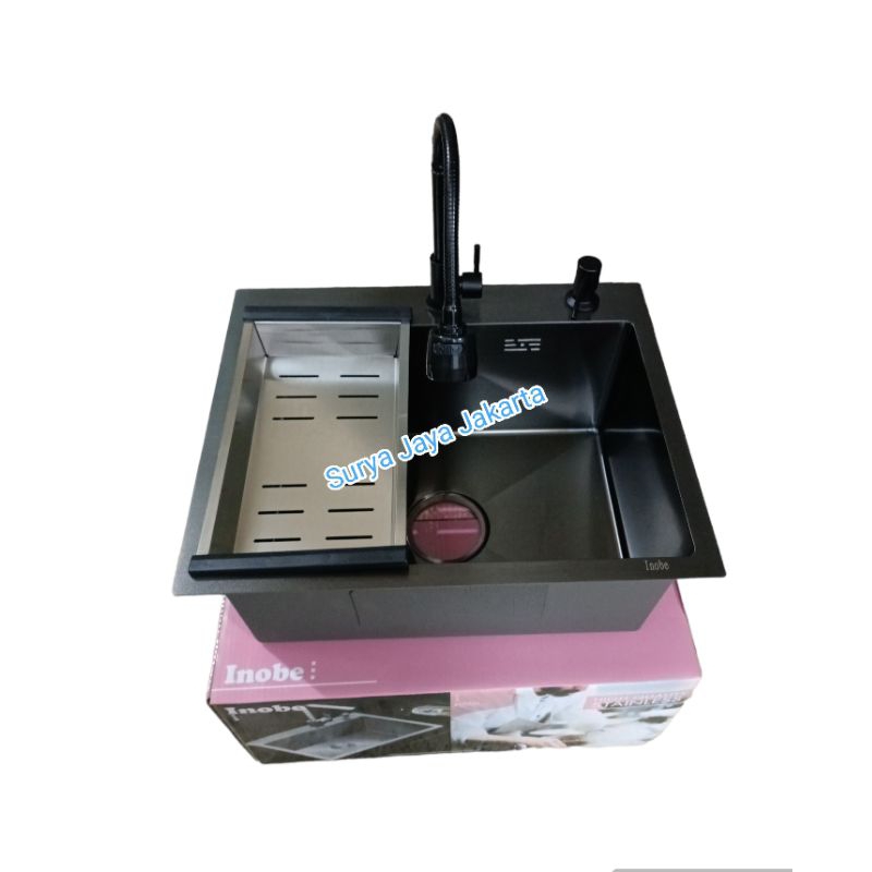 Jual PROMO kitchen sink INOBE 5243 Black "ORIGINAL" / kitchen sink ...