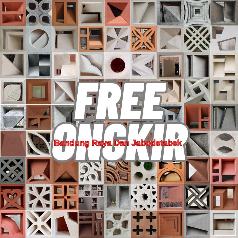 Jual ROSTER BETON MINIMALIS MERAH ALL MOTIF | Shopee Indonesia