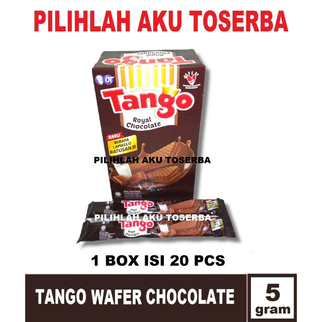 Jual Tango Wafer CHOCOLATE isi 20 pcs @ 5 gr - (HARGA 1 BOX) | Shopee ...