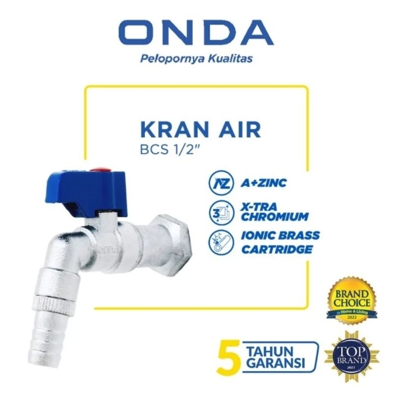 Jual Kran Air Tembok/Taman BCS 1/2" ONDA | Shopee Indonesia
