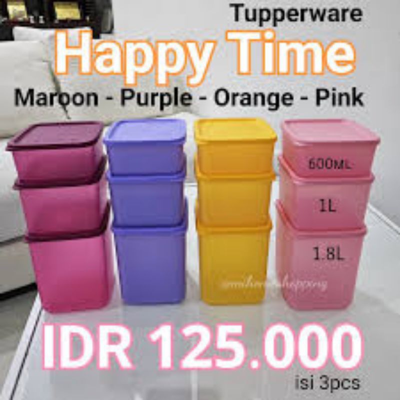 Jual happy time Tupperware (3pc) | Shopee Indonesia