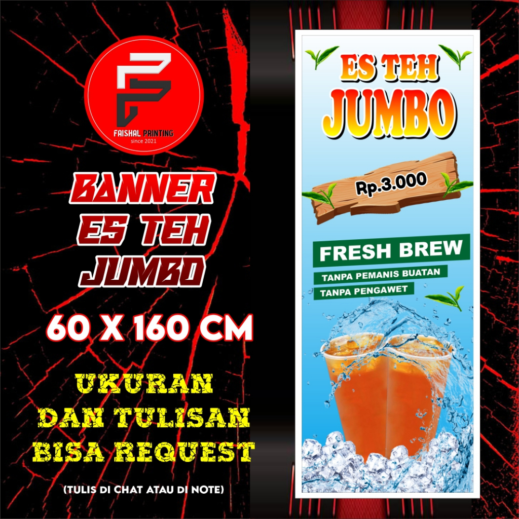 Jual Banner Es Teh / Spanduk Es Teh / Banner Es Teh Jumbo / Banner ...