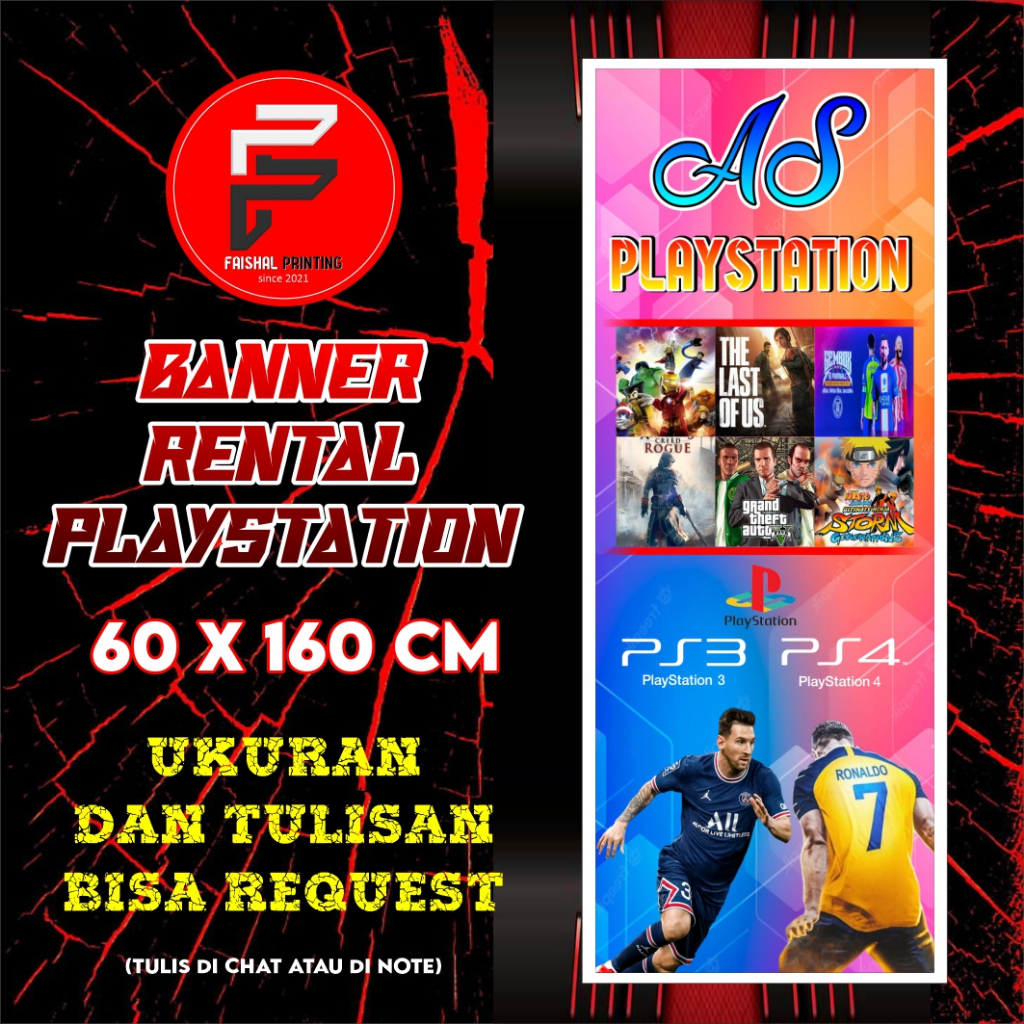 Jual Banner Rental Ps / Spanduk Rental Playstation / Banner Rental ...
