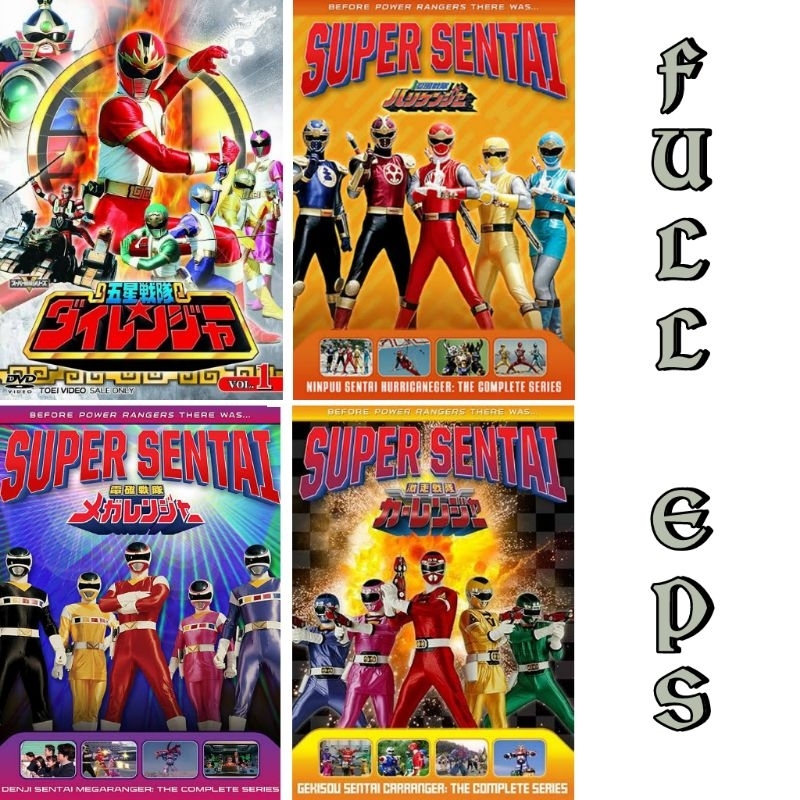 Jual DVD full eps Dairanger, Hurricanger, Megaranger, Carranger ...