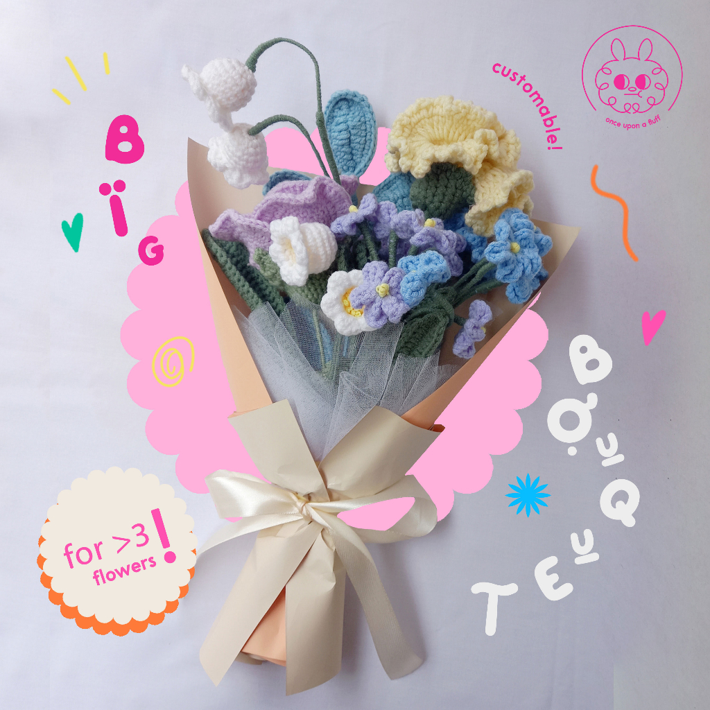 Jual [BIG BOUQUET] Buket Bunga Rajut Besar Custom / Custom Big Bouquet ...