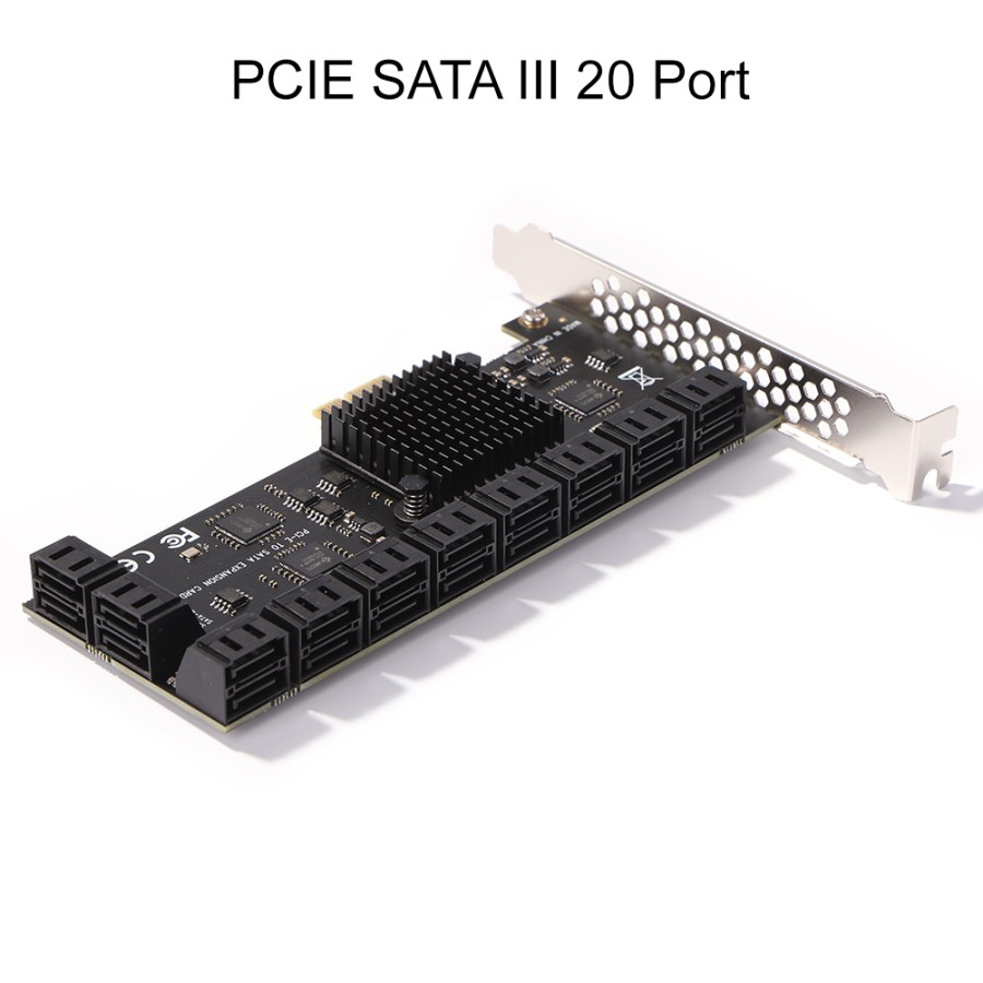 Jual PCIE 1X PCI Express 20 Port SATA III Expansion Card SATA 3 ...