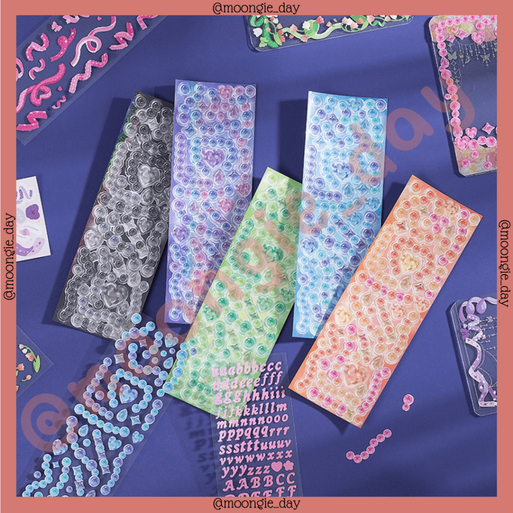 Jual 4 LEMBAR/ PACK STICKERS ALFABETH HURUF PITA RANTAI BUNGA ...