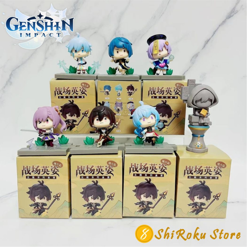Jual Genshin Impact Mini Action Figure Battlefield Heroes Theme Series ...