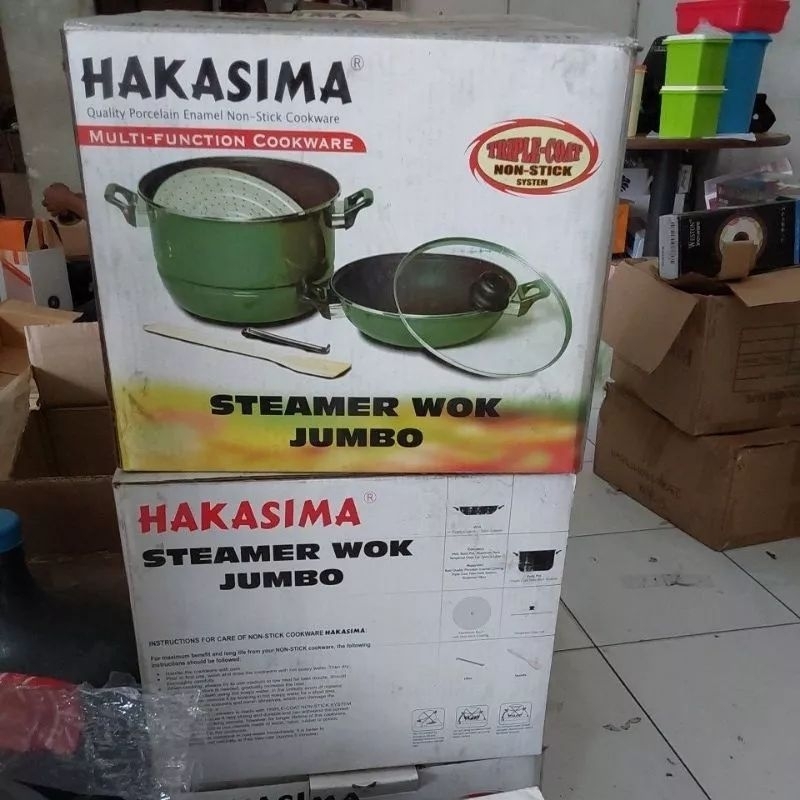 Jual Panci Kukusan Hakasima Jumbo & frying pan (1 SET ) Original UK ...