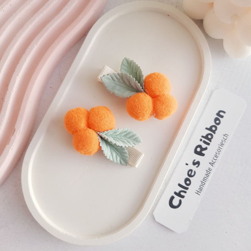 Jual Handmade Hairclip Set ORANGE Jepit Rambut Anak | chloesribbon ...