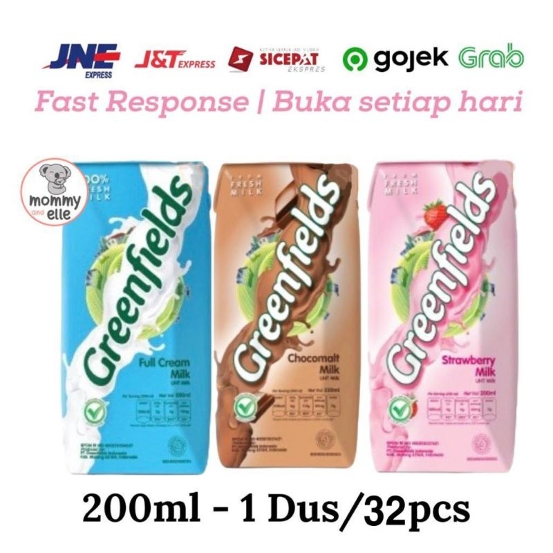 Jual Greenfields Susu UHT 200ml 1 Karton - 32 Pcs | Shopee Indonesia