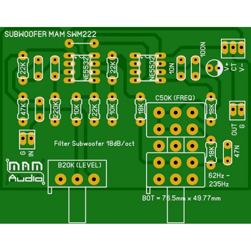 Jual PCB FILTER SUBWOOFER SWM222 MAM AUDIO SUPER HOREG | Shopee Indonesia