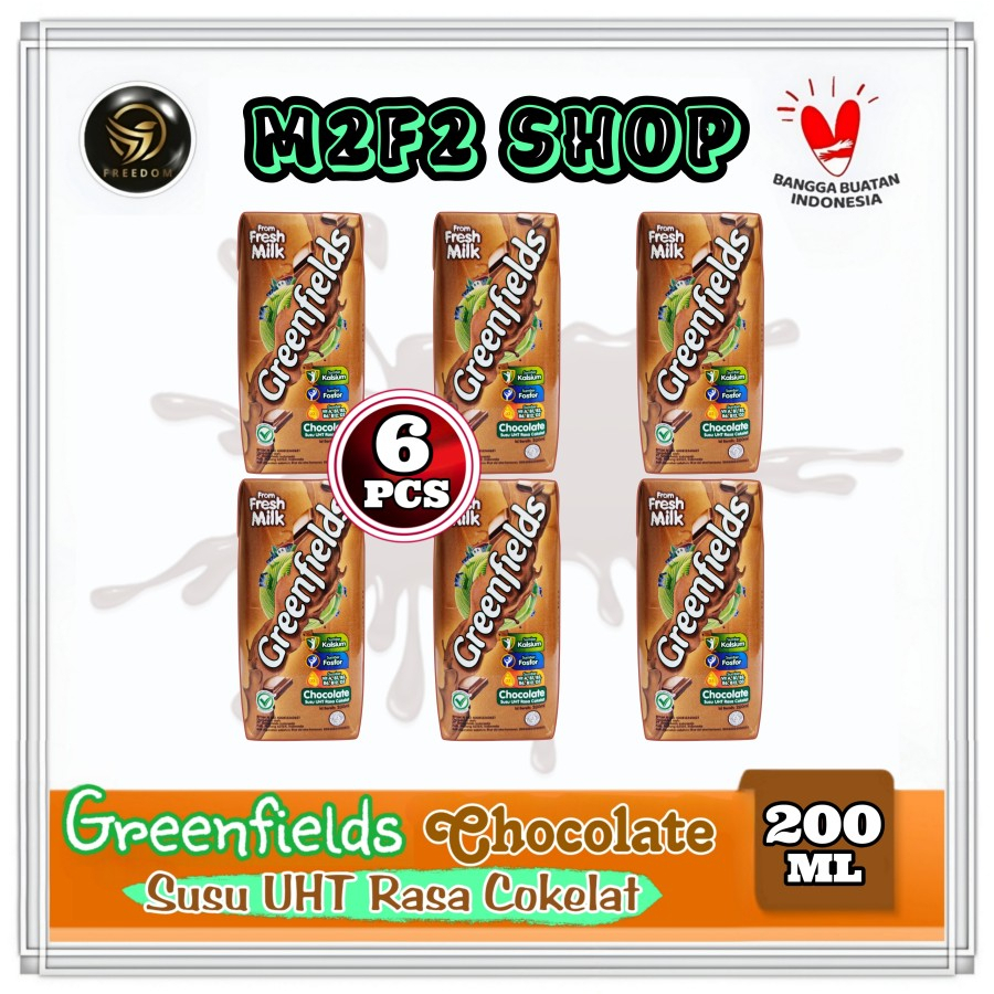 Jual Greenfields Susu Kotak UHT Chocolate Milk | Cokelat - 200 ml ...