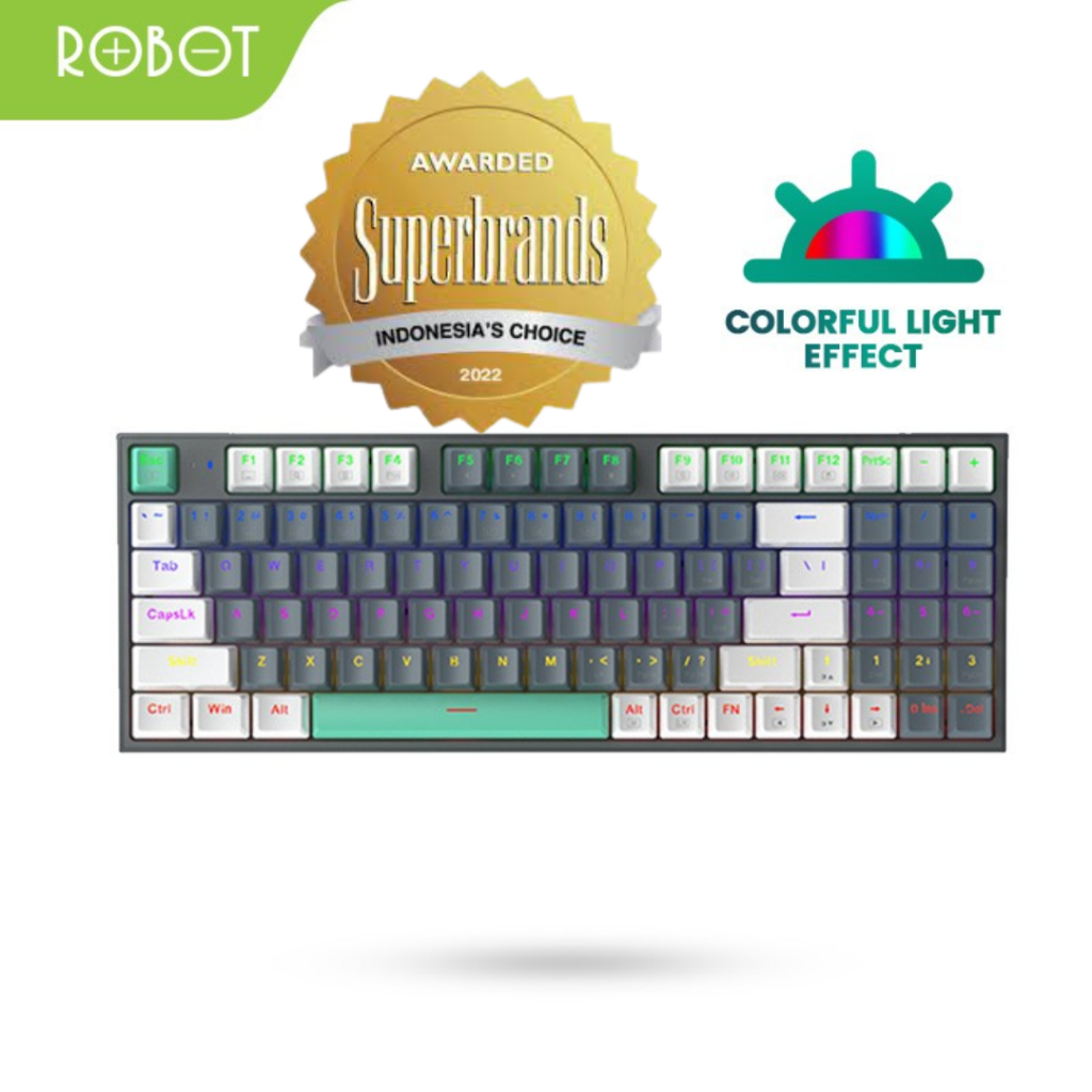 Jual ROBOT WORKMATE II Mechanical Wired Keyboard Gaming 94 Keys PBT ...