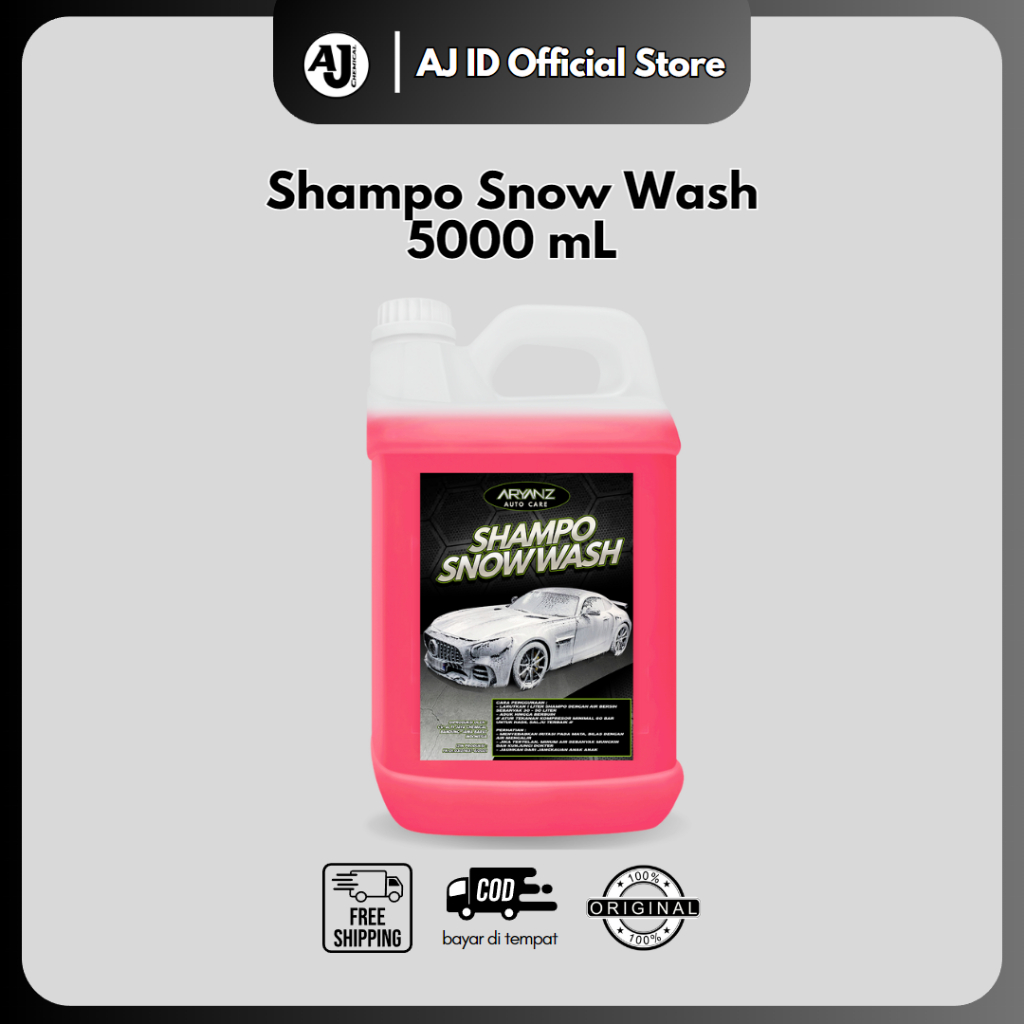 Jual Aryanz Shampo Snow Wash 5 Liter / Shampoo Mobil / Sampo Motor ...