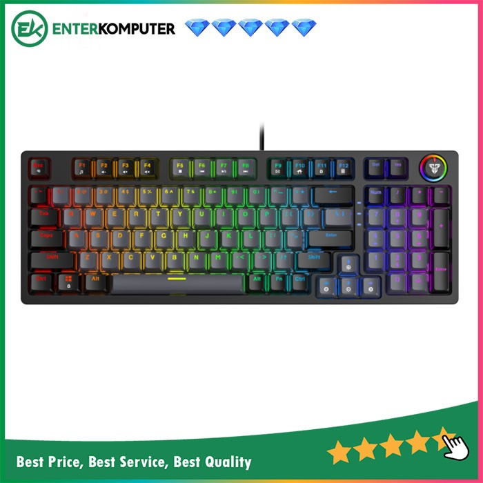 Jual Fantech Atom96 MK890 RGB Gaming Mechanical Keyboard Full Size - Gray | Shopee Indonesia