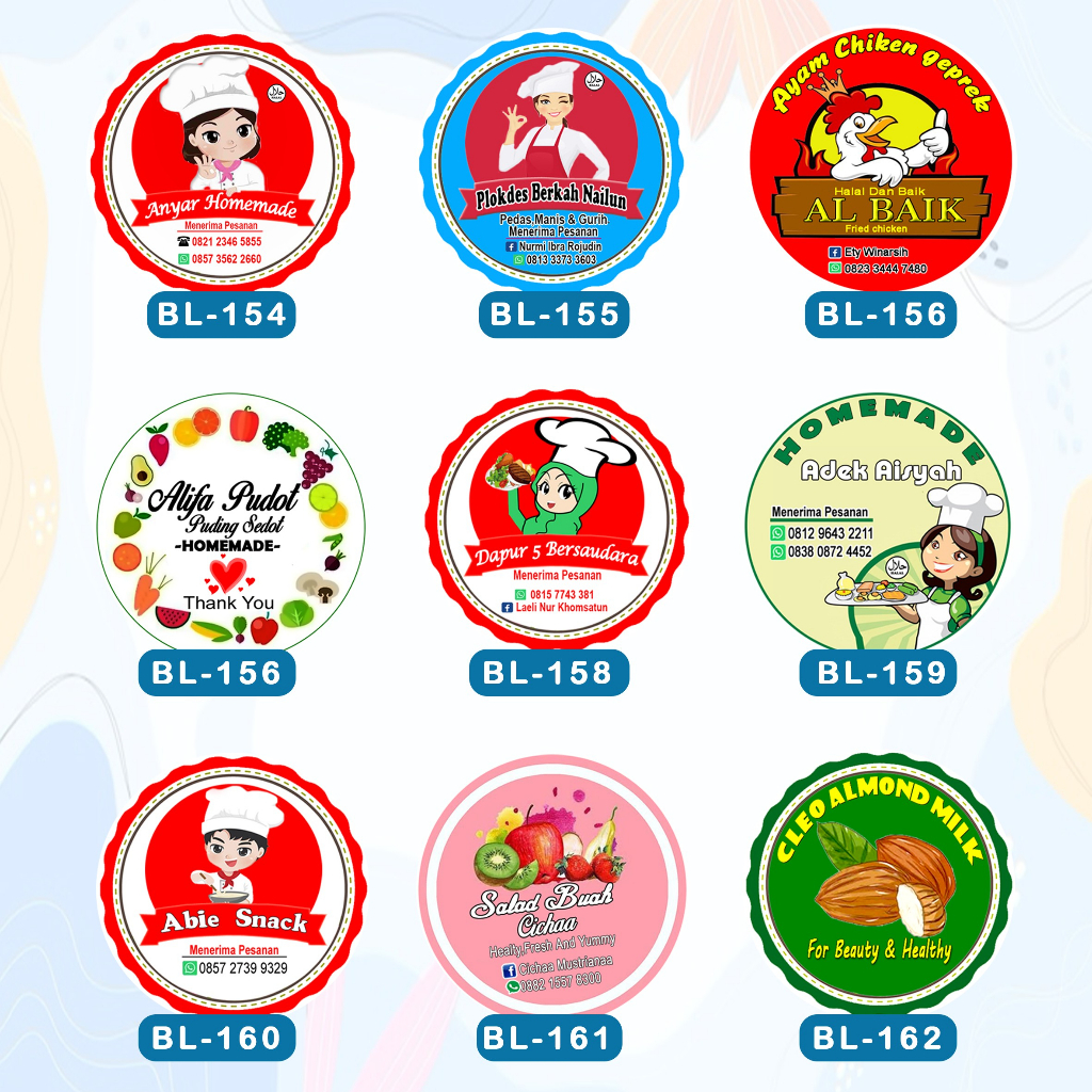 Jual DESIGN PART 3 CETAK STIKER CROMO / LABEL BULAT LABEL NAMA LABEL ...