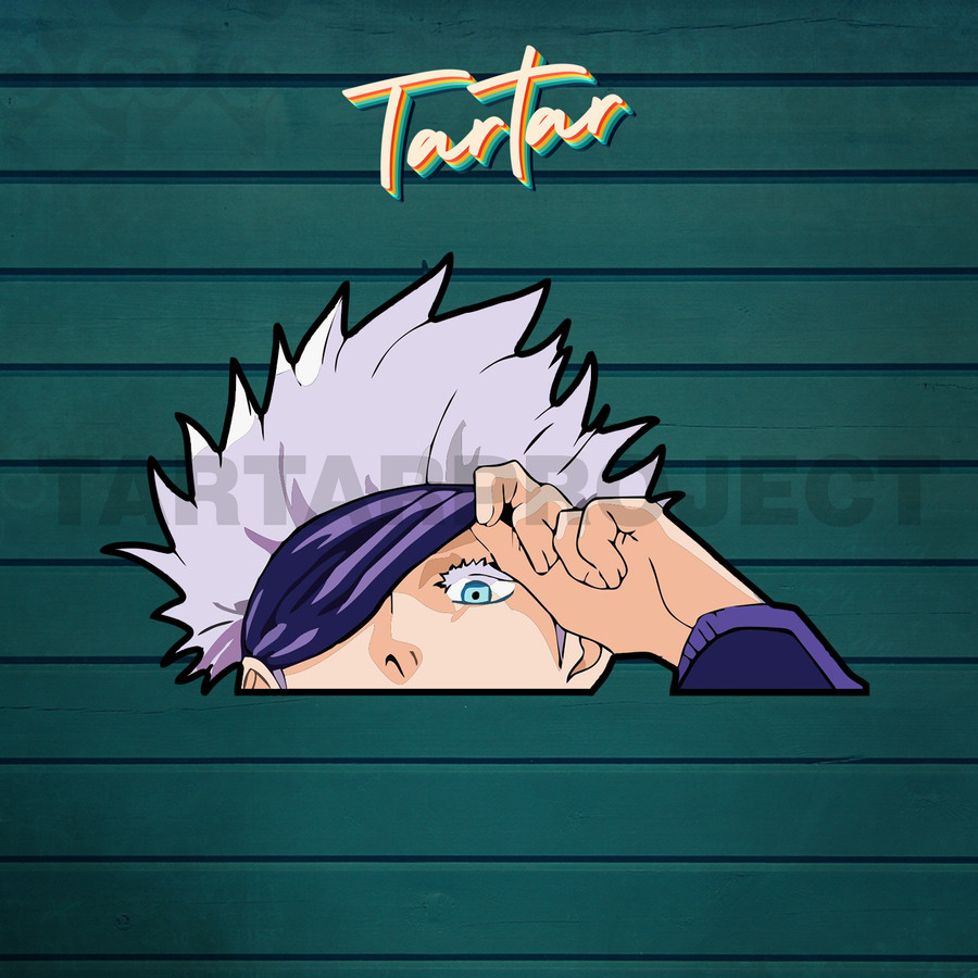 Jual Sticker Stiker Vinyl - Anime Peeker Gojo Satoru | Shopee Indonesia