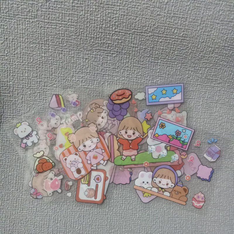 Jual Stiker Momo/sticker viral korea 100 pcs box 100pcs 2d lembar Botol ...