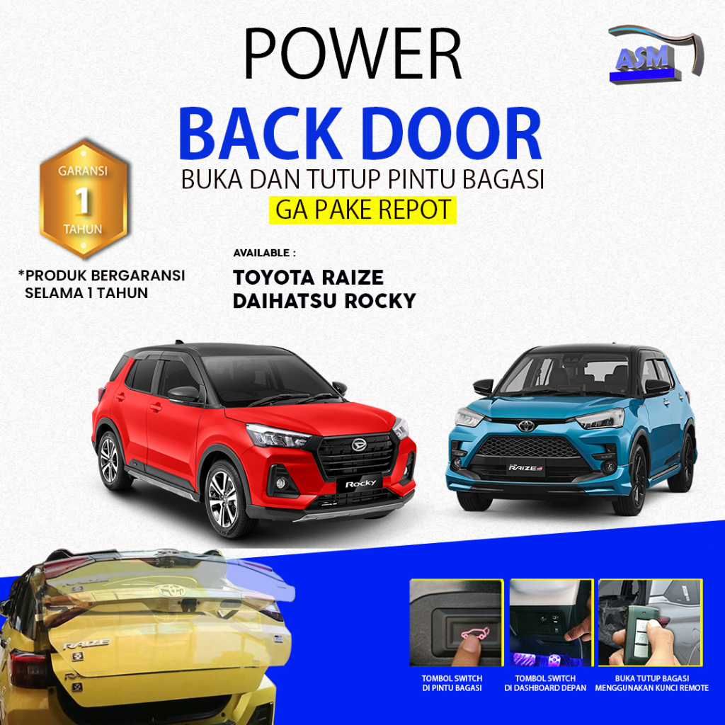 Jual Power Back Door Pintu Bagasi Otomatis Raize dan Daihatsu Rocky ...
