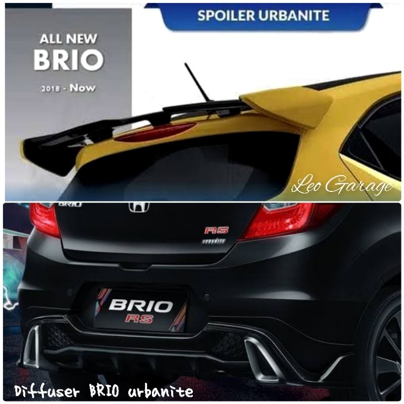 Jual ALL NEW BRIO 2018 - 2023 DIFFUSER SPOILER URBANITE BUMPER BELAKANG ...