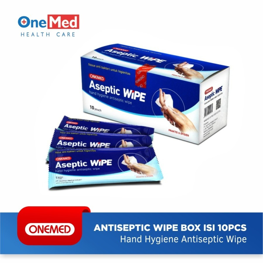 Jual Aseptic Wipe Tissue Antiseptik Steril Wipe Onemed Box isi 10 pcs ...