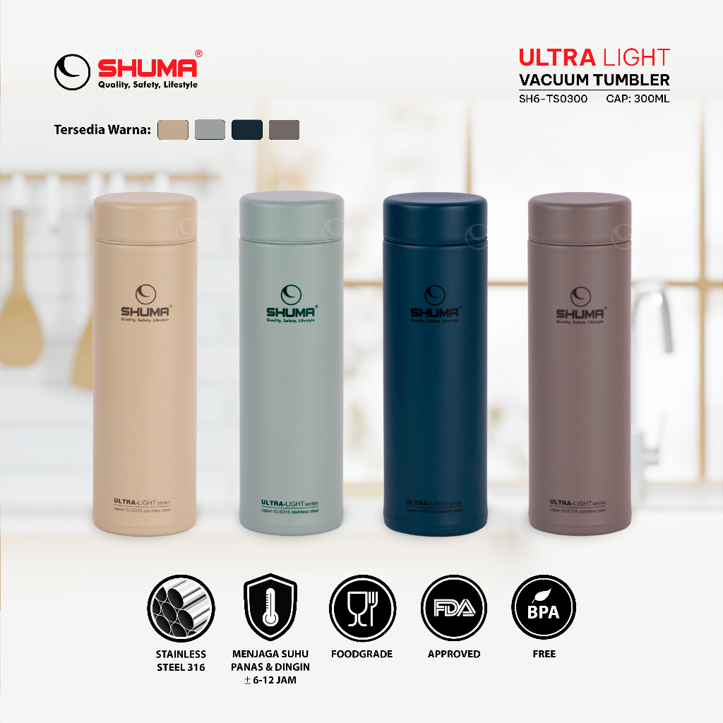 Jual SHUMA S/S 316 Ultra light vacuum Tumbler 300 ML | Shopee Indonesia
