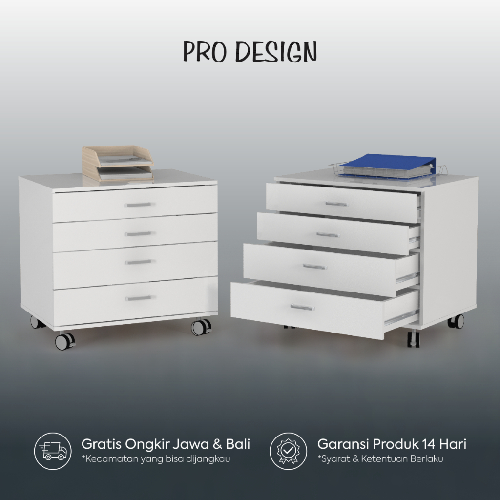 Jual Pro Design DEXDU 4C Lemari Laci / Pedestal | Shopee Indonesia
