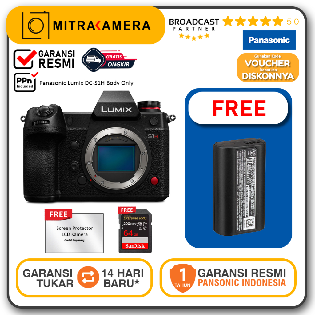 Jual Panasonic Lumix DC-S1H / Panasonic S1H Body / Lumix S1H Body Only ...