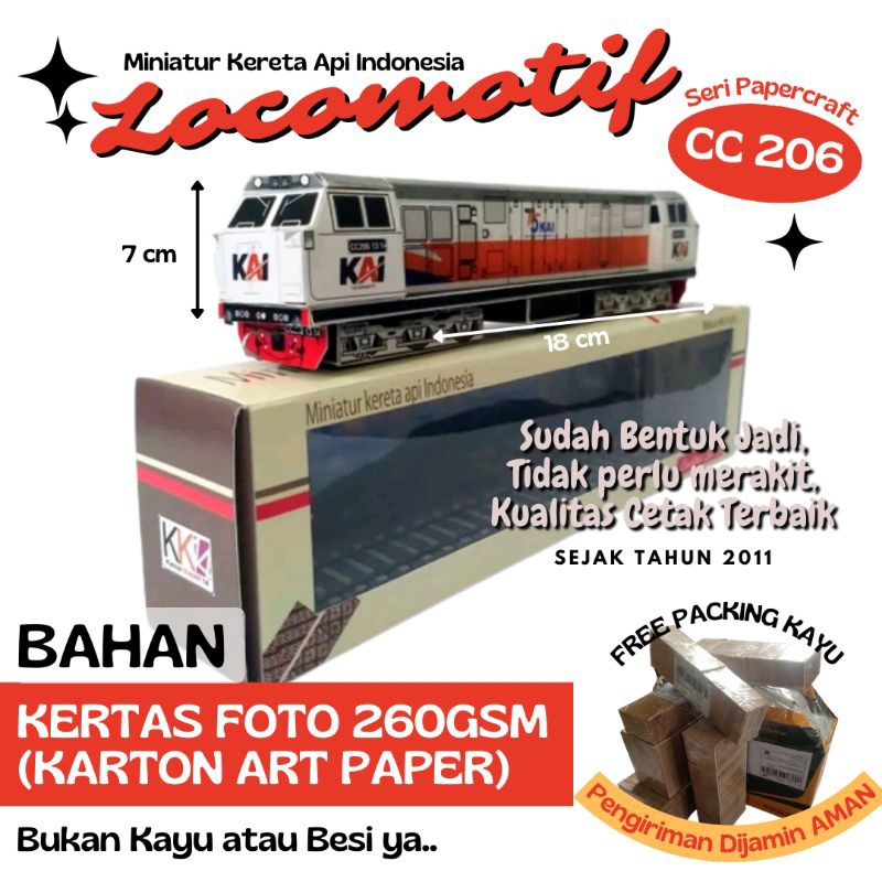 Jual Lokomotif CC206 Logo Baru KAI - miniatur kereta api indonesia | Shopee Indonesia