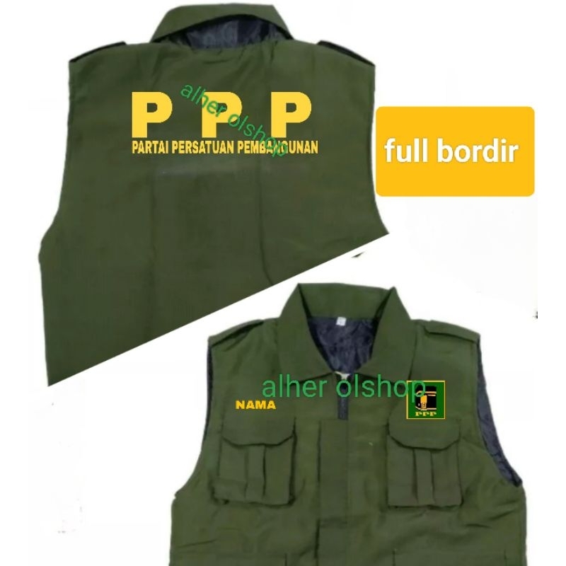 Jual rompi partai PPP bahan drill dan Ripstok rompi PPP rompi partai ...